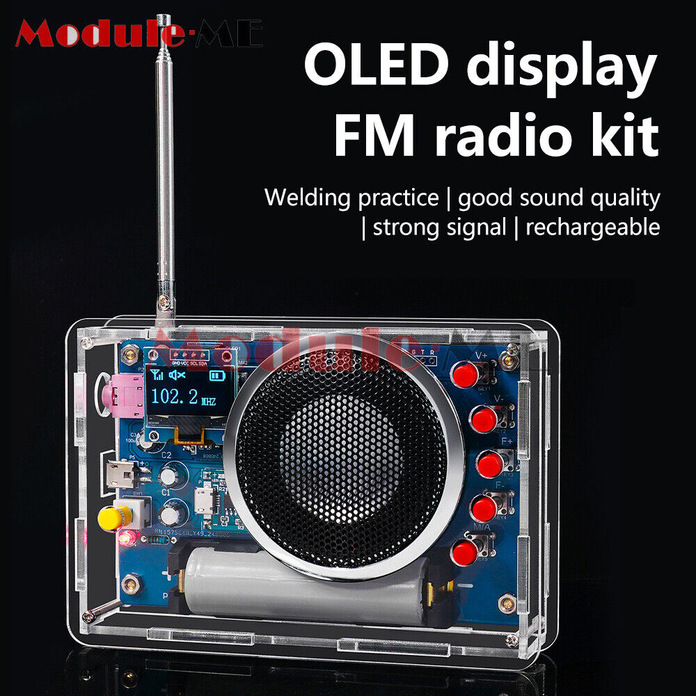DIY FM Radio Electronic Kit - 87-108MHz - Soldering Project | First ...